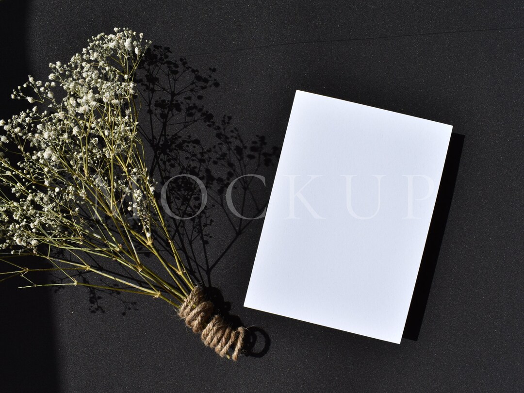 Digital Wedding Invitation 5x7 Mockup, Vertical Invitation 5x7 Real ...