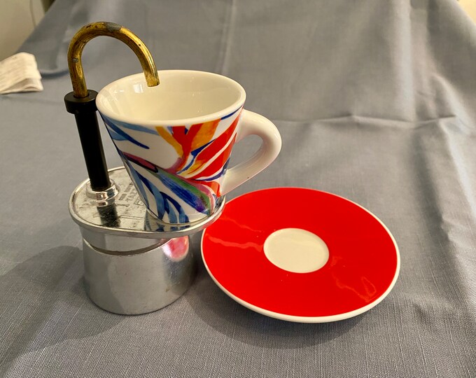 Rare Vintage Bialetti Caffettiera Mini Express 1 Cup Tazza Stovetop ...