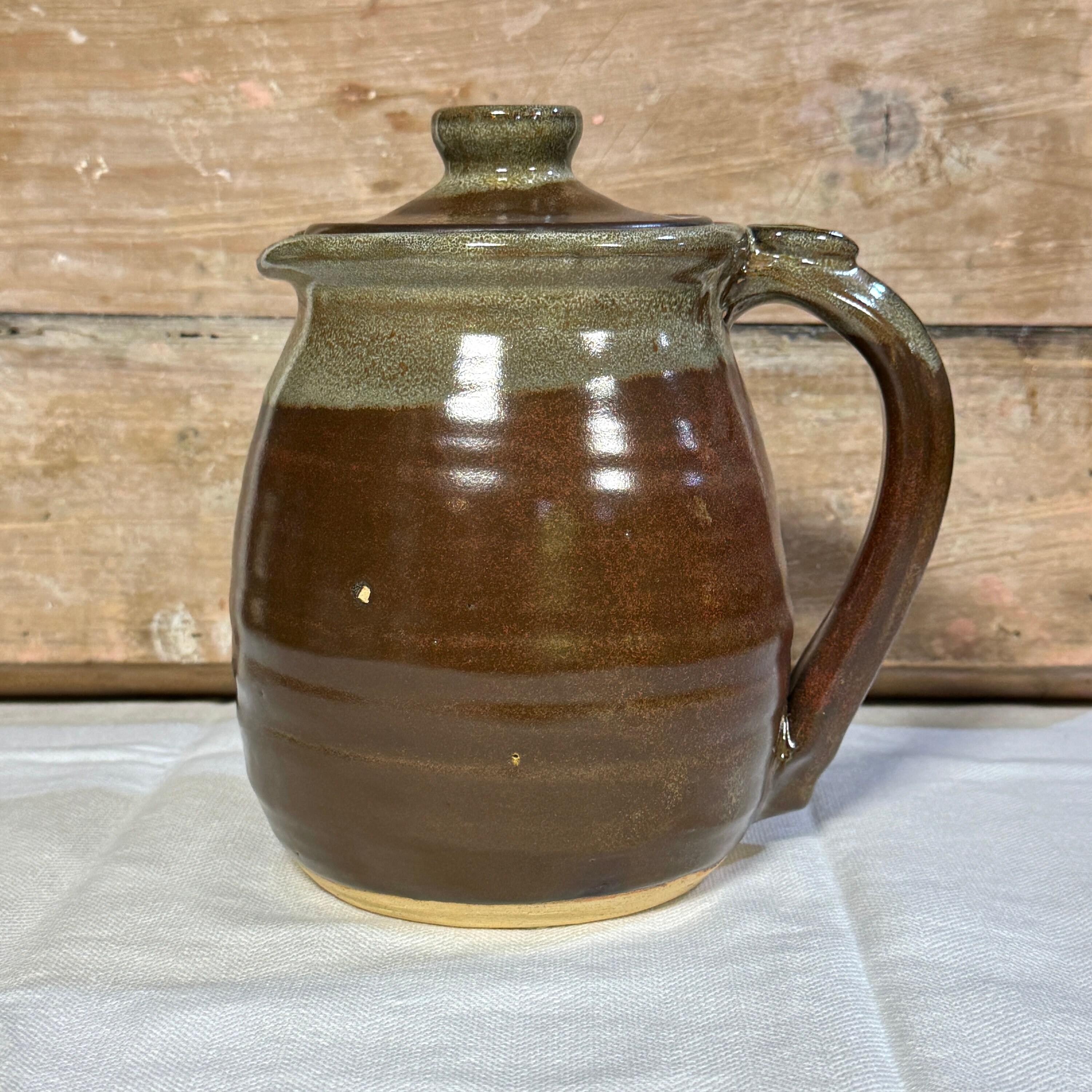 Traditional Lidded Stoneware Water Pitcher | Handmade Pottery With ...