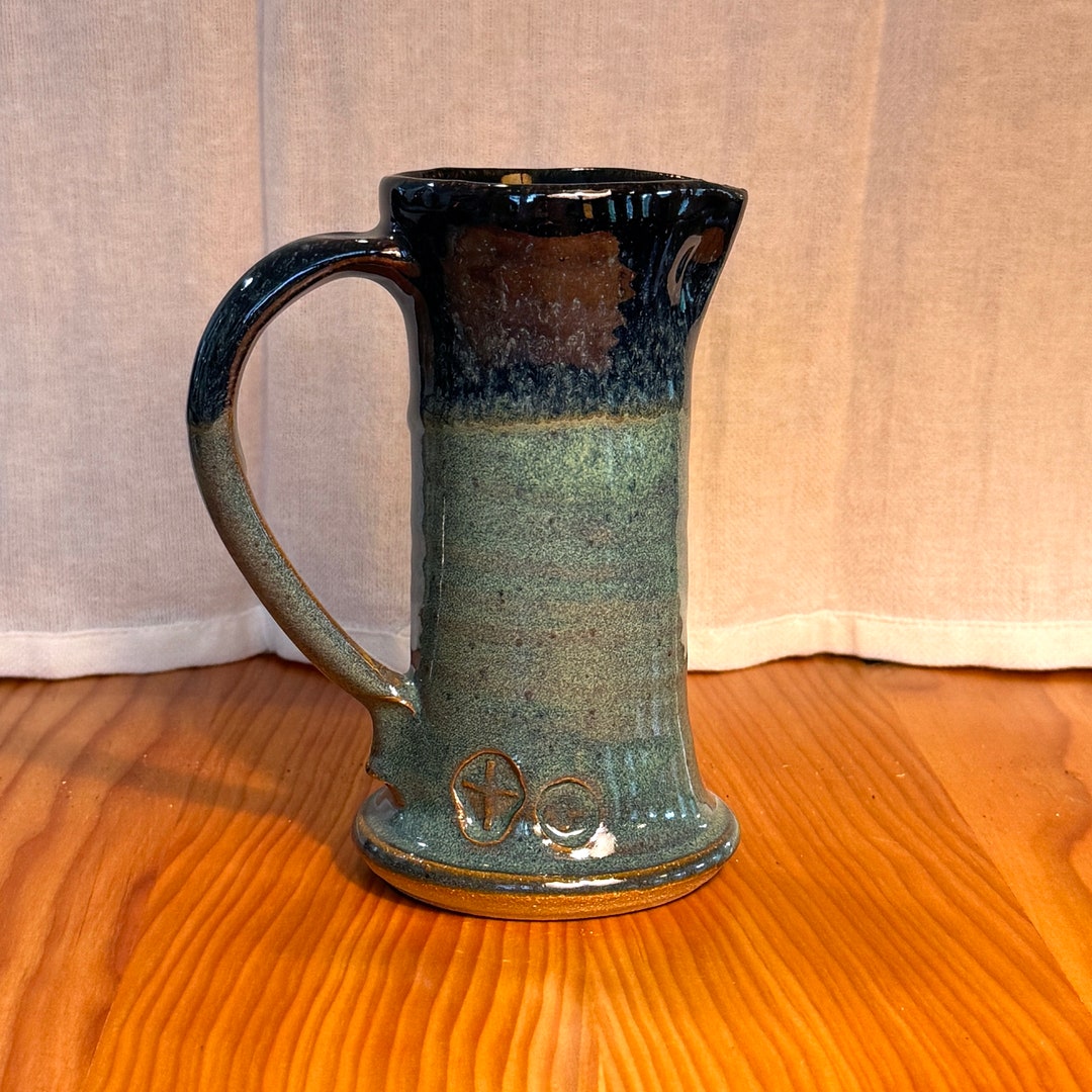 Handcrafted Midnight Cascade Vase | Earthy Green Glaze | Southern ...