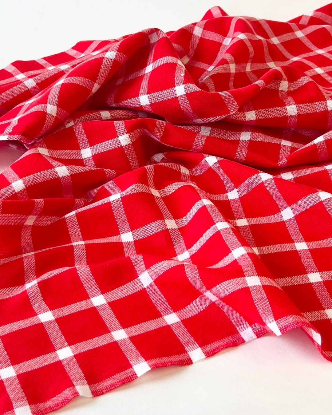 Red and White Plaid Masaai Shuka Hand Woven From Tanzania Blanket Throw ...