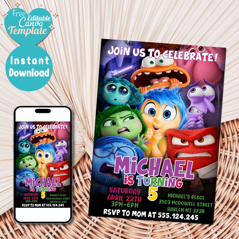 Inside Out Birthday - Etsy