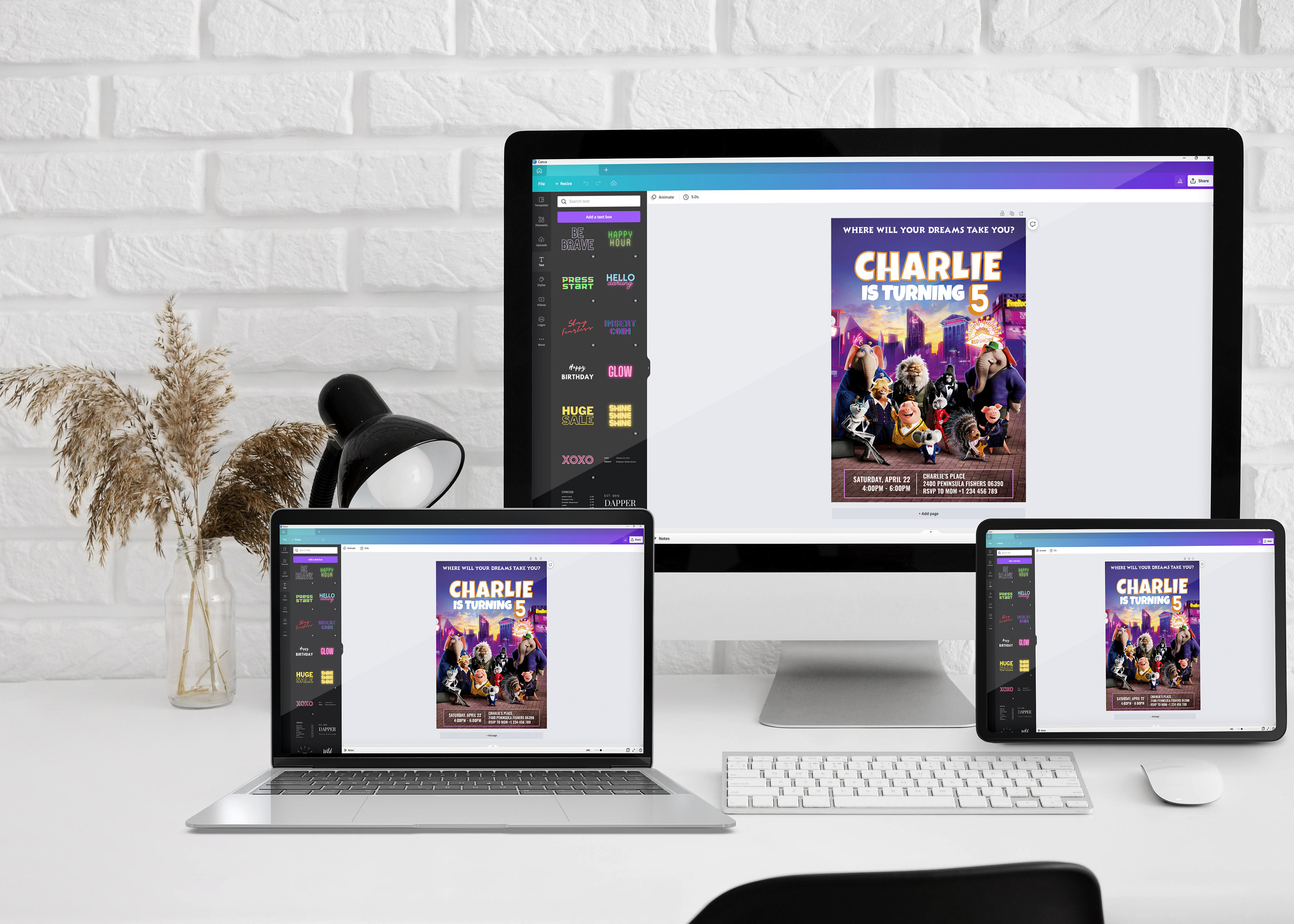 Sing Movie 2 Birthday Invitation Sing Movie 2 Invitation, Personalized ...