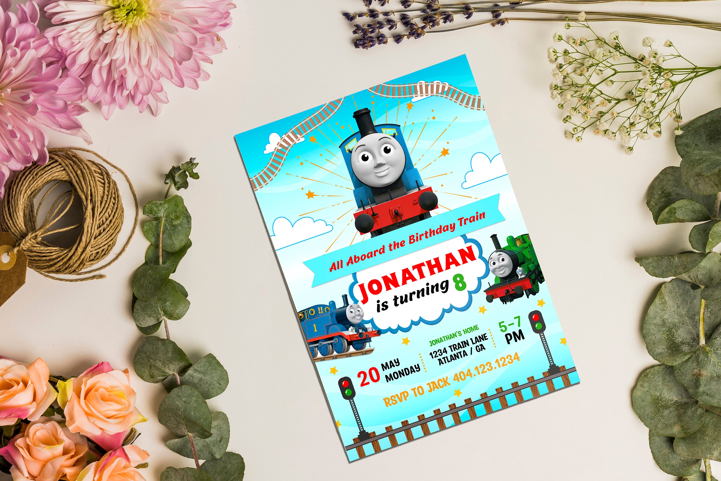 Instant Download Thomas the Train Birthday Invitation Thomas the Train ...