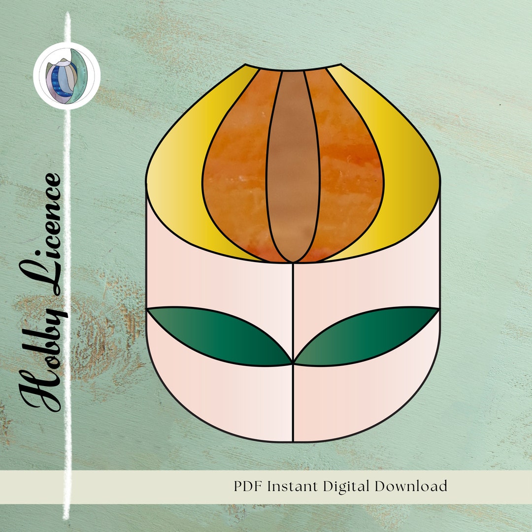 Spring, Stained Glass Pattern, Stained Glass Patterns, Digital Download ...