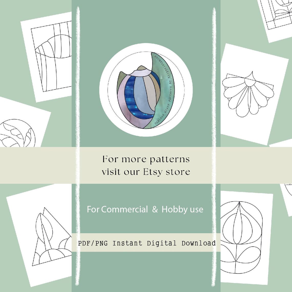 Hyacinth Stained Glass Pattern (PDF/PNG Digital Download Size A3) - Etsy