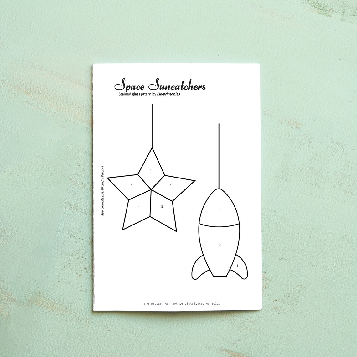 Space Suncatcher Stained Glass Patterns: 5 Mini Designs (digital ...