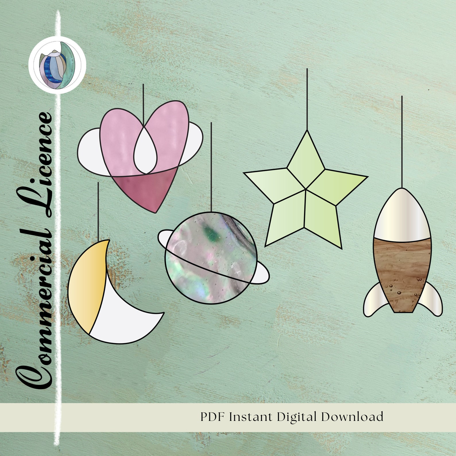 Space Suncatchers Stained Glass Pattern, Stained Glass Patterns ...