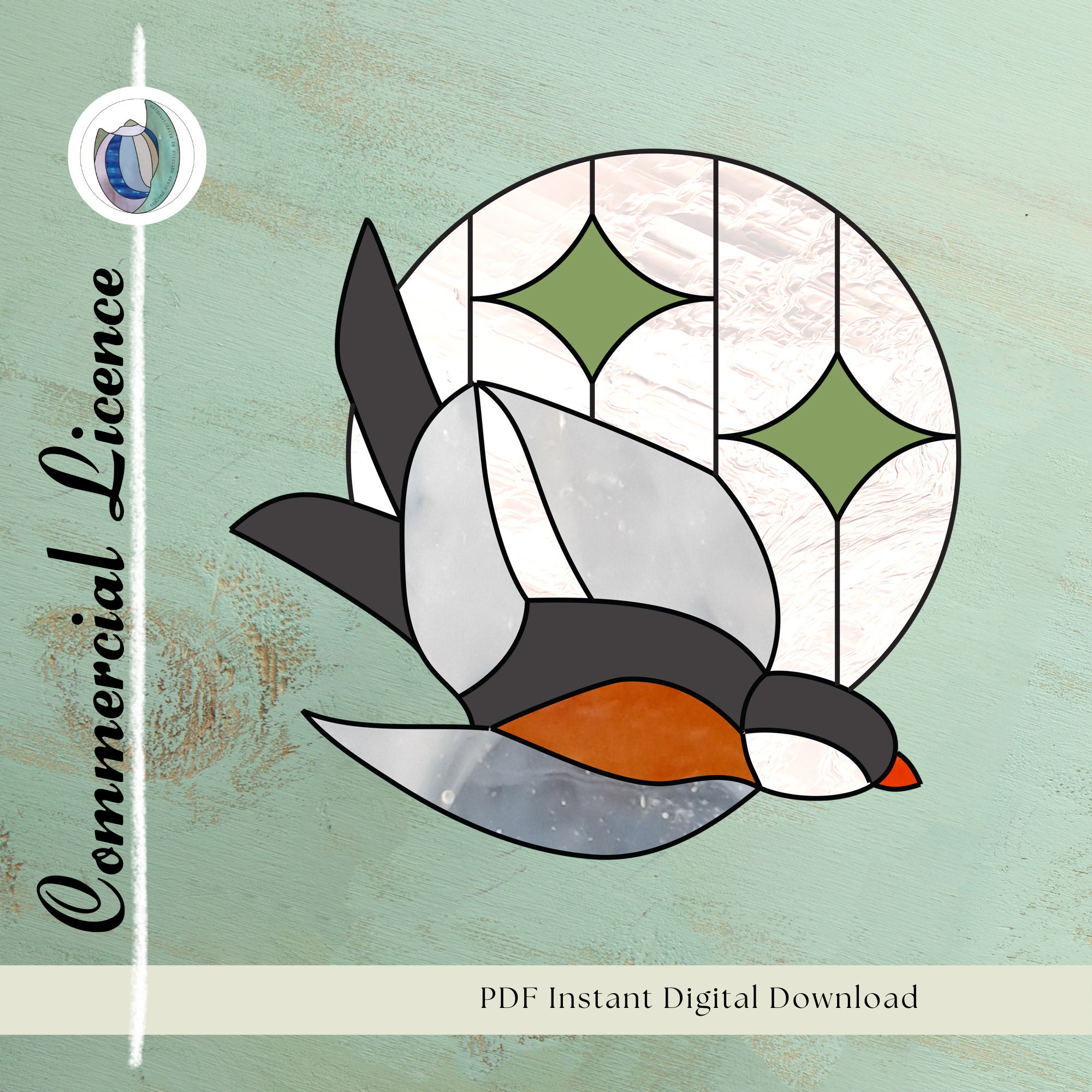 Barn Swallow Stained Glass Pattern, Stained Glass Patterns, Digital ...