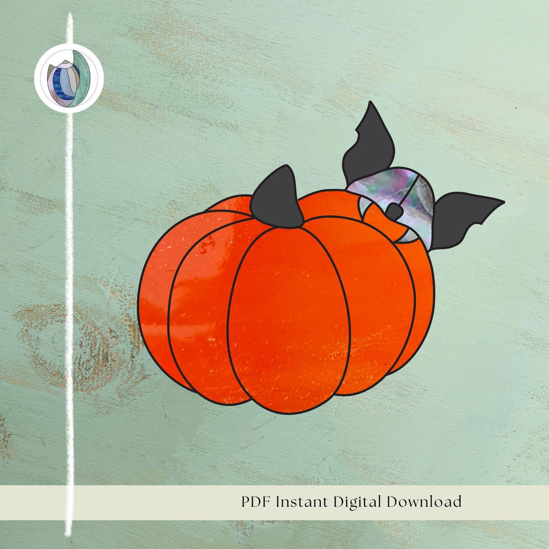 Halloween Stained Glass Pattern, A4, Stained Glass Patterns, Digital ...
