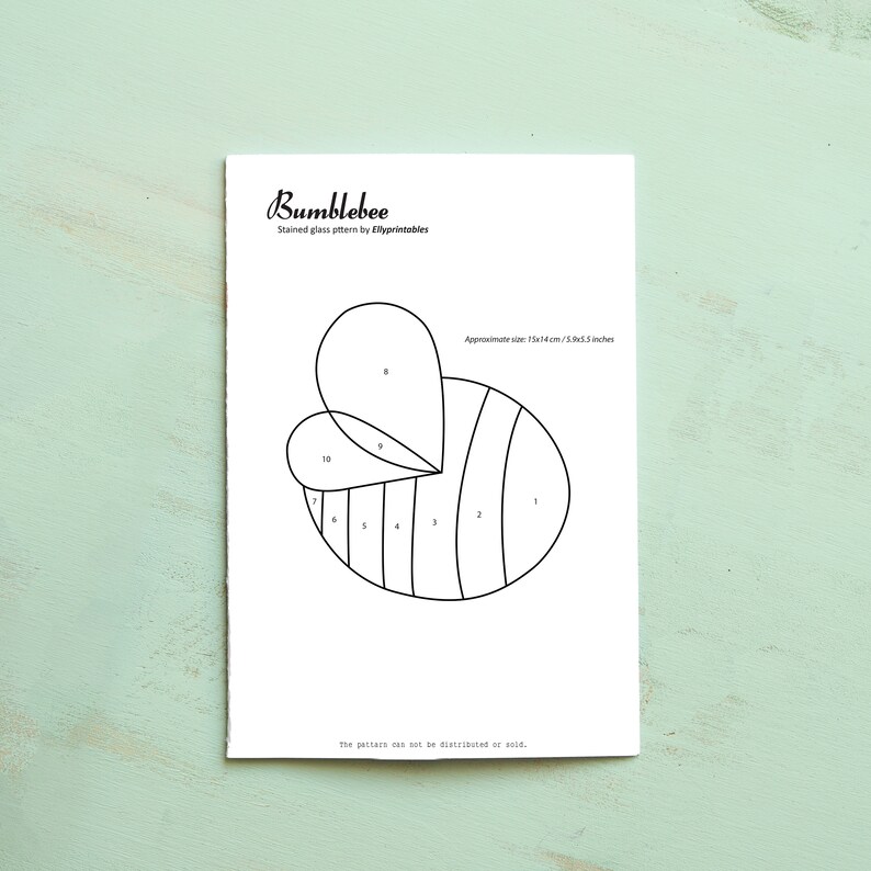 Bumblebee, Stained Glass Pattern, Stained Glass Patterns, Digital ...