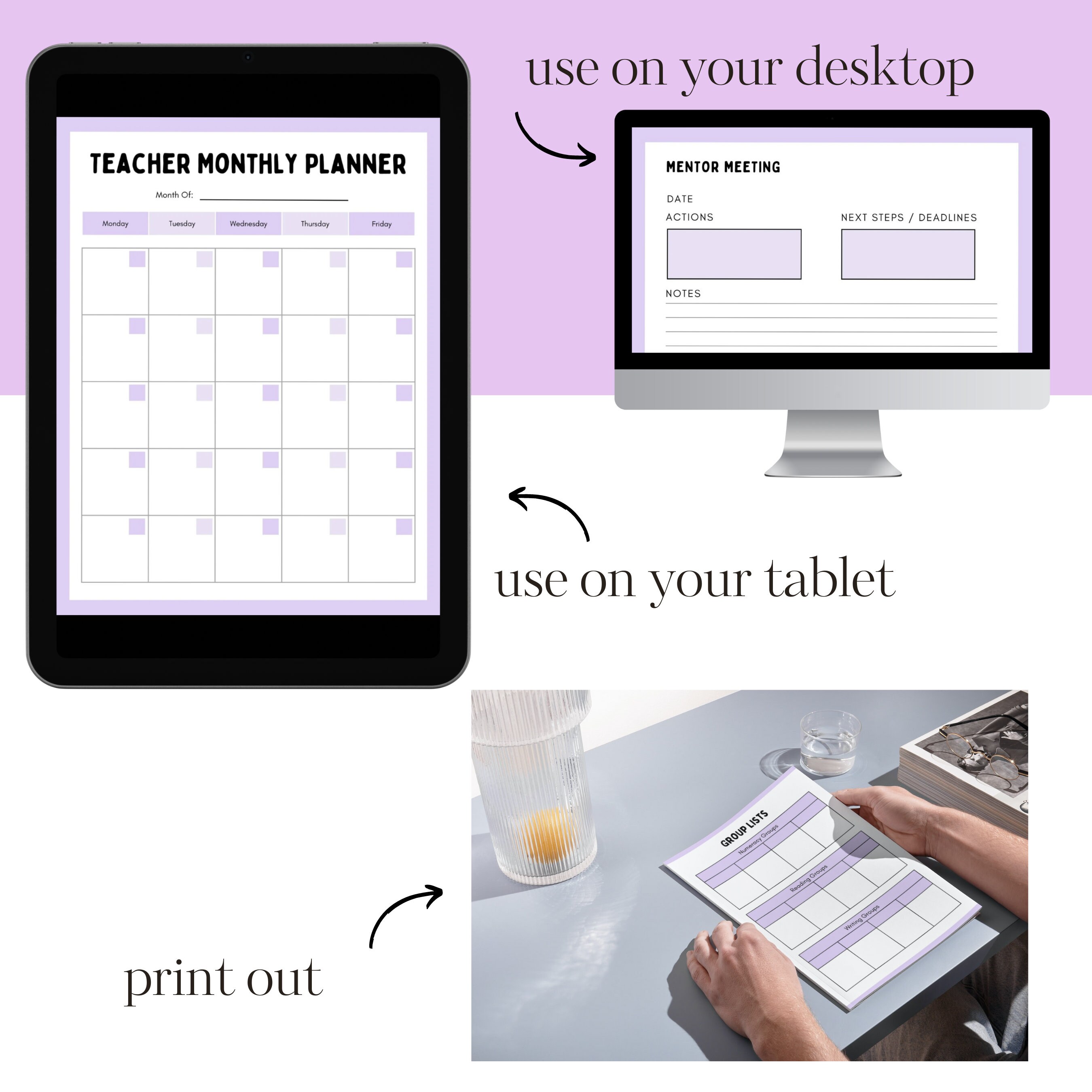 Editable Digital Teacher Planner | Lesson Planner | Classroom Organiser ...