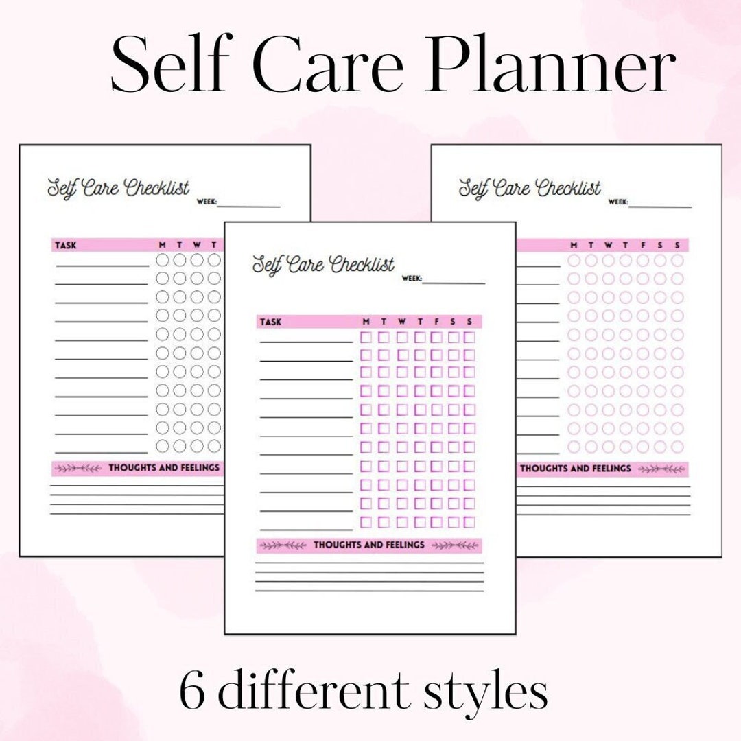 Simple Self Care Planner | Self Care | Life Organiser | Printable ...