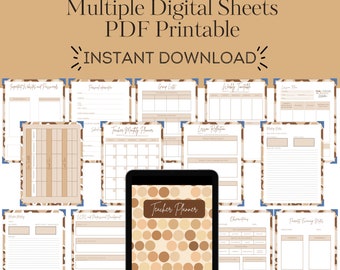 Editable Digital Teacher Planner | Lesson Planner | Classroom Organiser ...