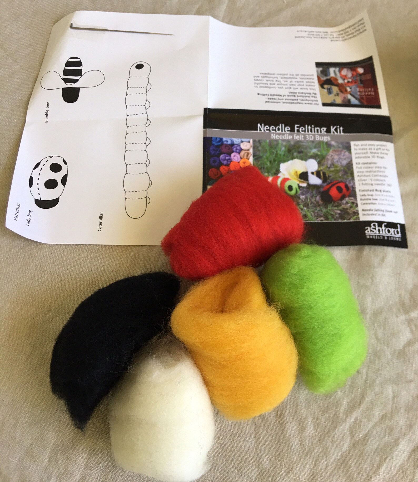 Ashford Bugs Beginners Wool Needle Felting Kit for - Etsy