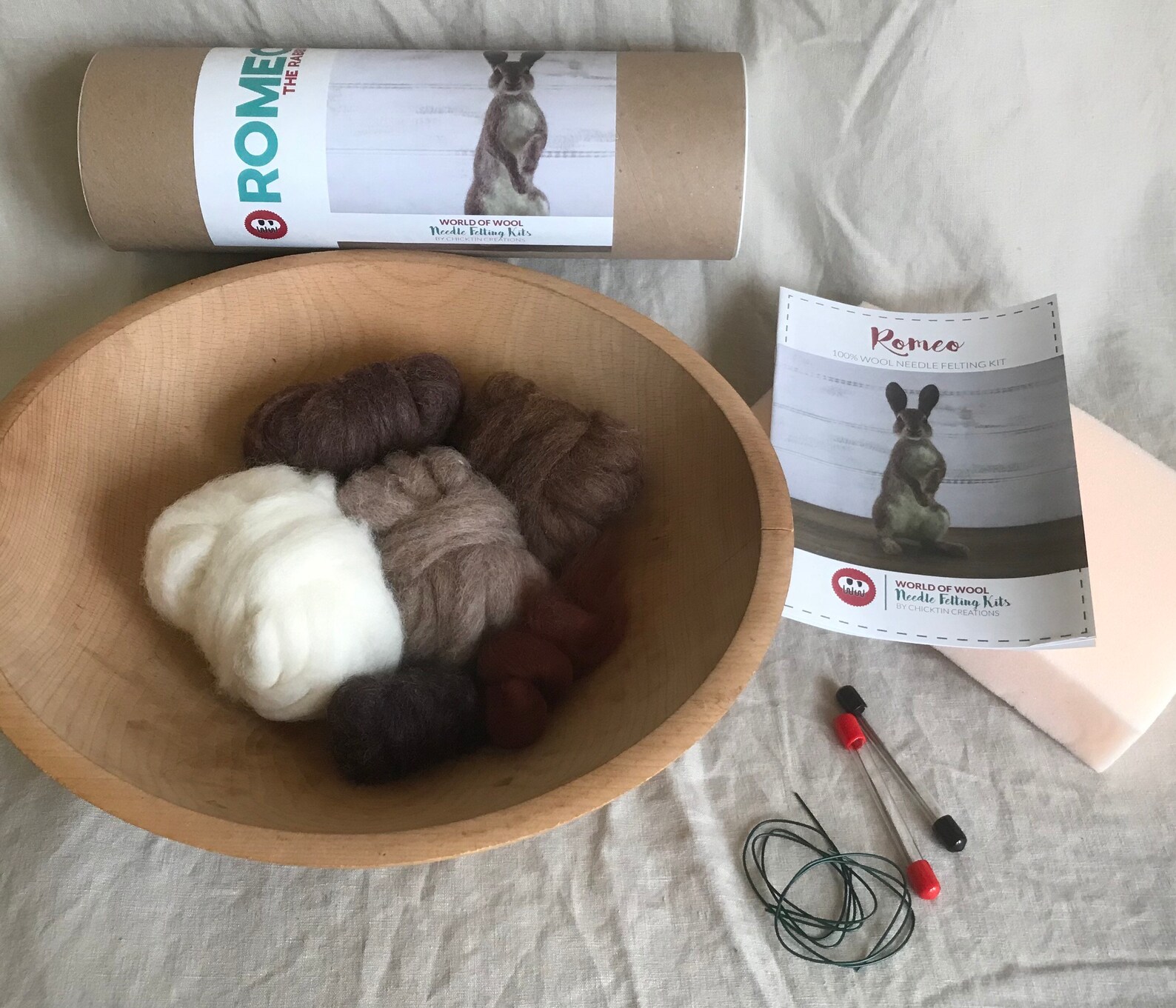 Romeo the Rabbit Needle Felting Kit Large Model With - Etsy