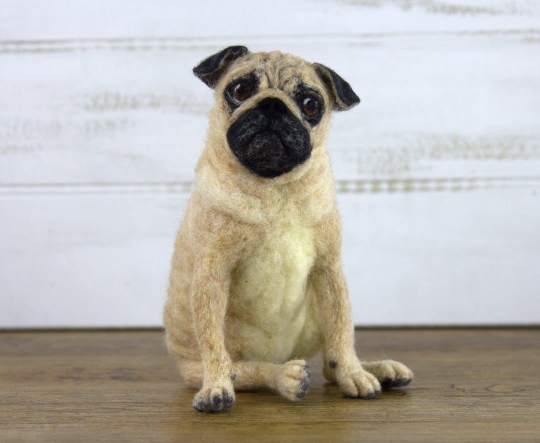 Pugsley the Pug Needle-felting Kit - Large Model With Detailed Photo ...