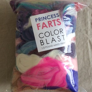 Princess Farts COLOR BLAST Half a Pound of Mixed Fibers to Card, Spin ...