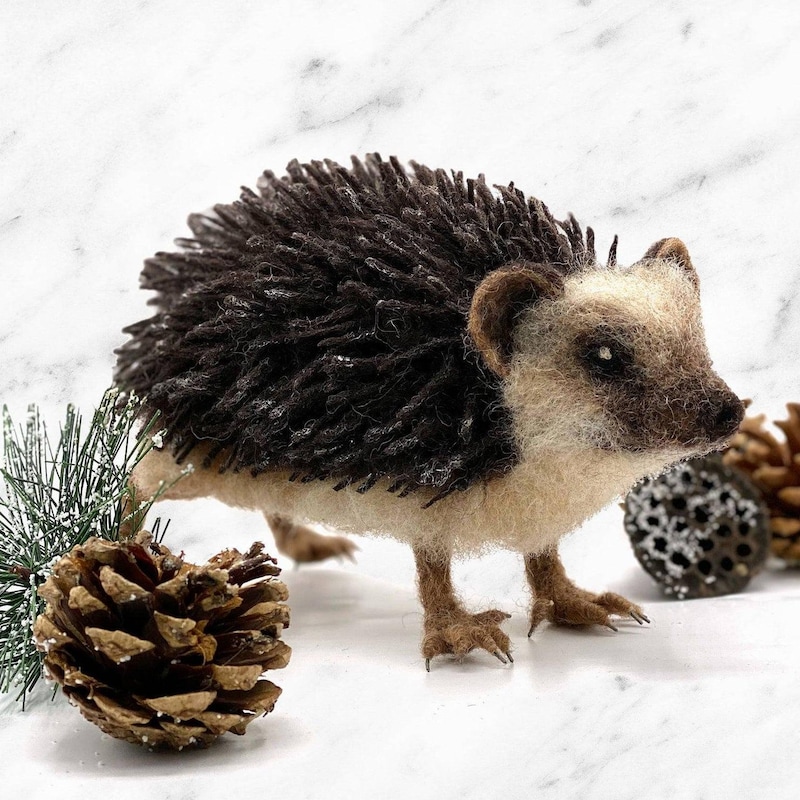 Needle Felted Hedgehog - Etsy