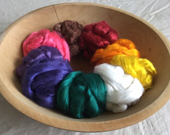 9-color Bamboo Combed Top Sampler Half a Pound Vegan-friendly - Etsy