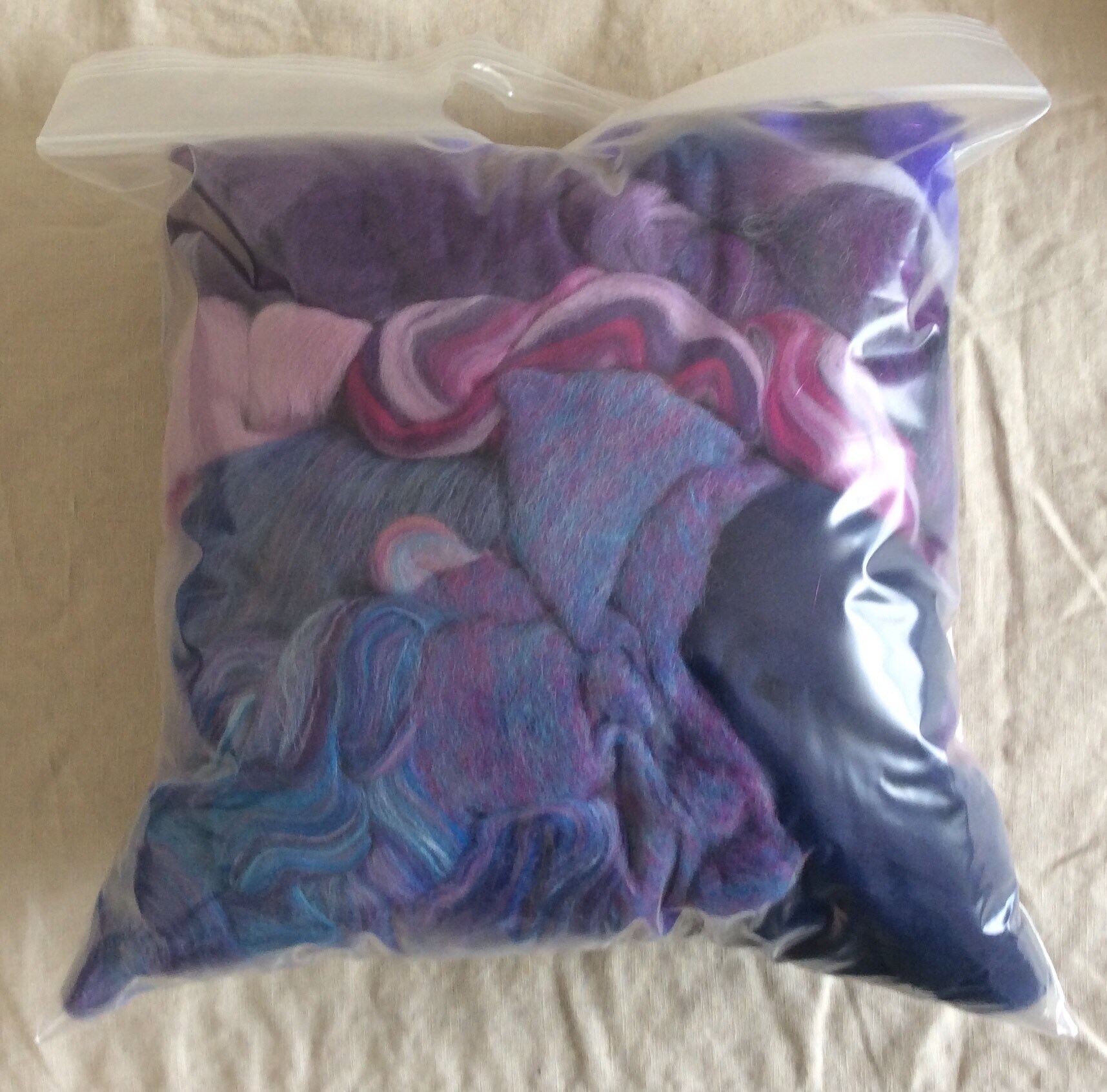 Purple Nurple COLOR BOMB a Pound of Mixed Fibers to Card, Spin, and ...
