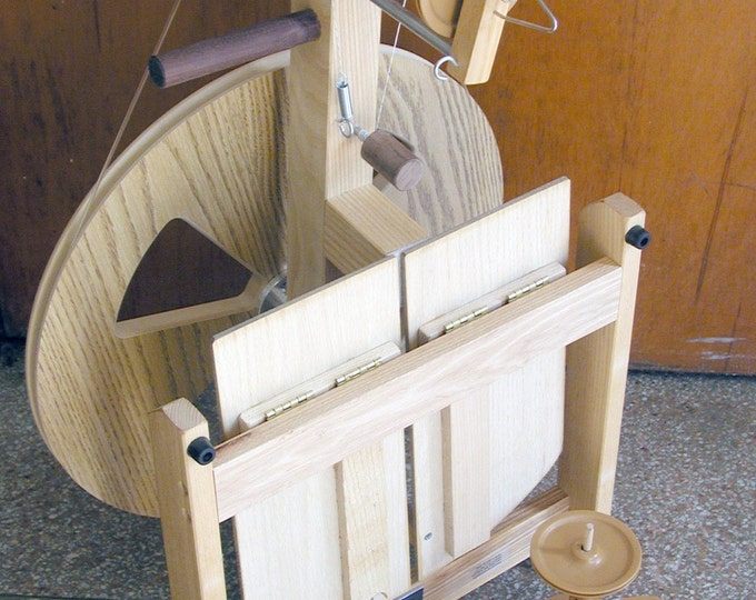 FRICKE FOLDING DOUBLE TREADLE TRAVEL SPINNING WHEEL S 160 F DT S160FDT ...