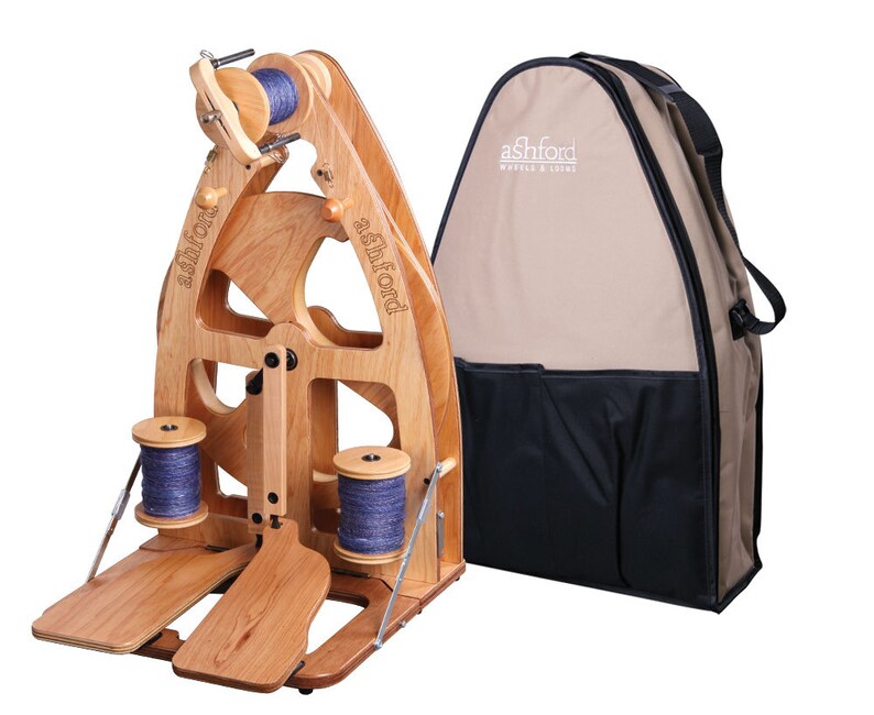 ASHFORD JOY 2 DT With Travel Bag Folding Spinning Wheel Double Treadle ...