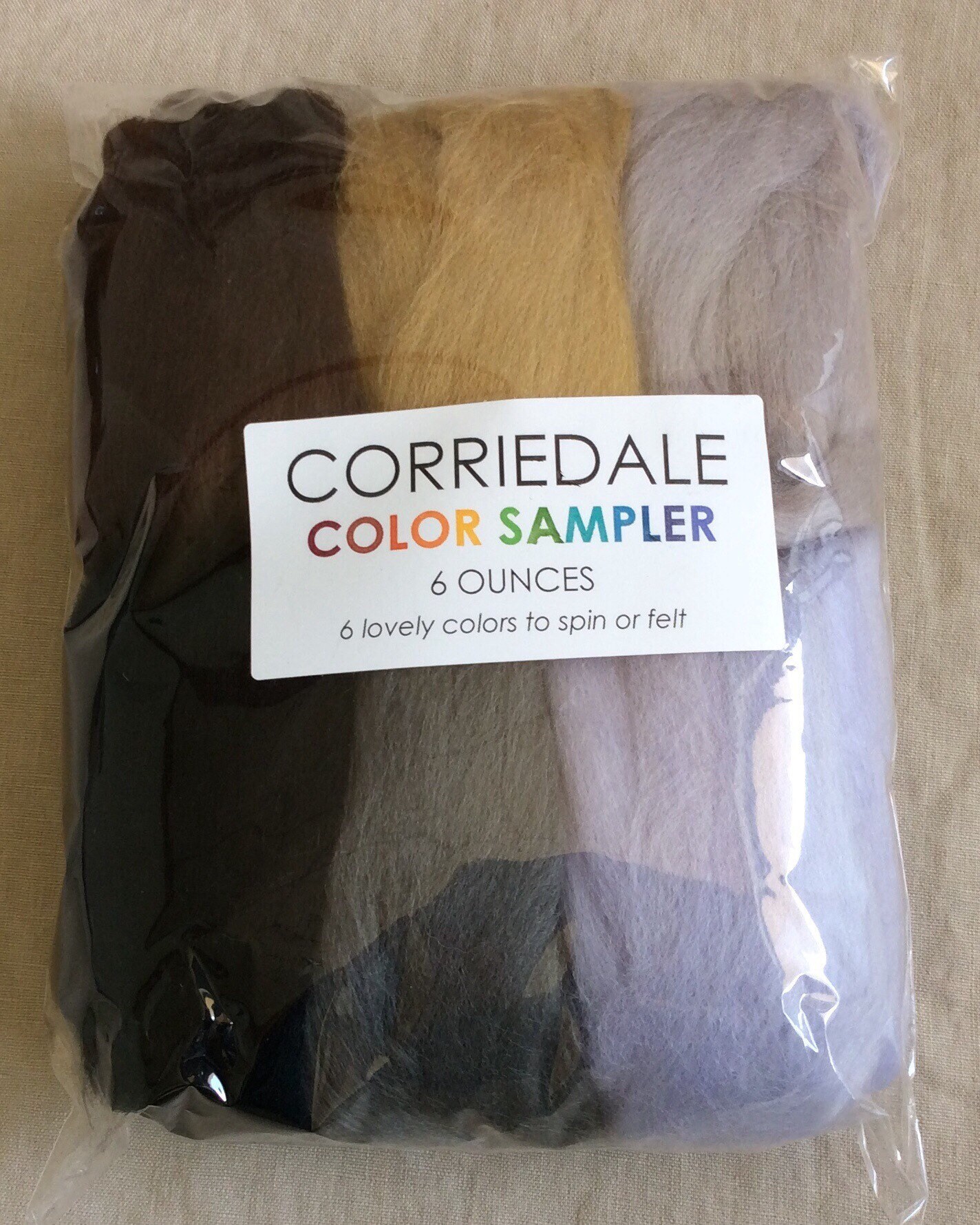 6-color Wool Sampler Animals 6 Ounces to Spin or Felt. | Etsy