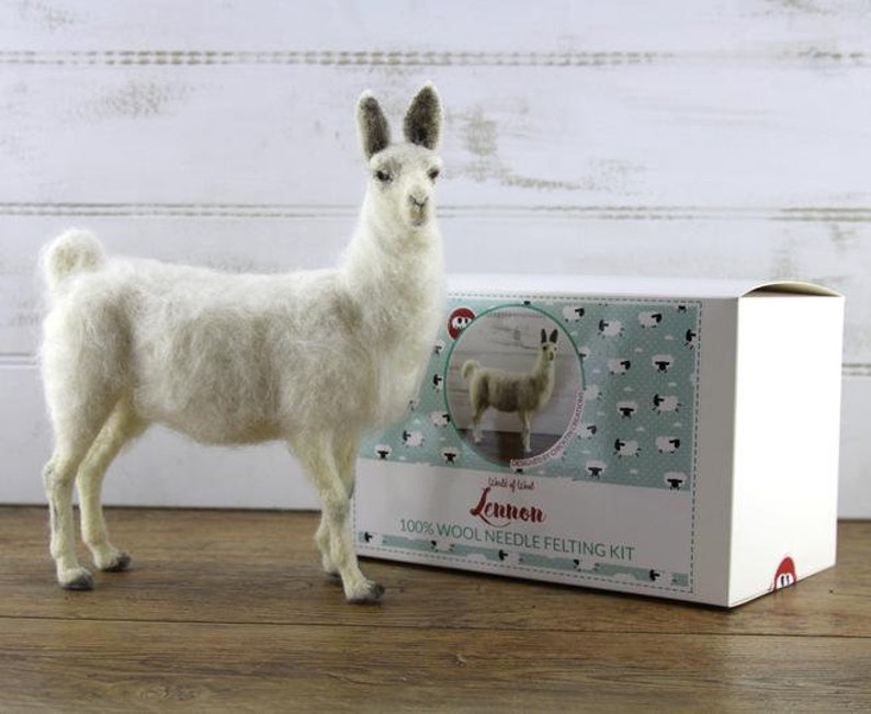 Lennon the Llama easy Alpaca Mod Needle Felting Kit Large - Etsy