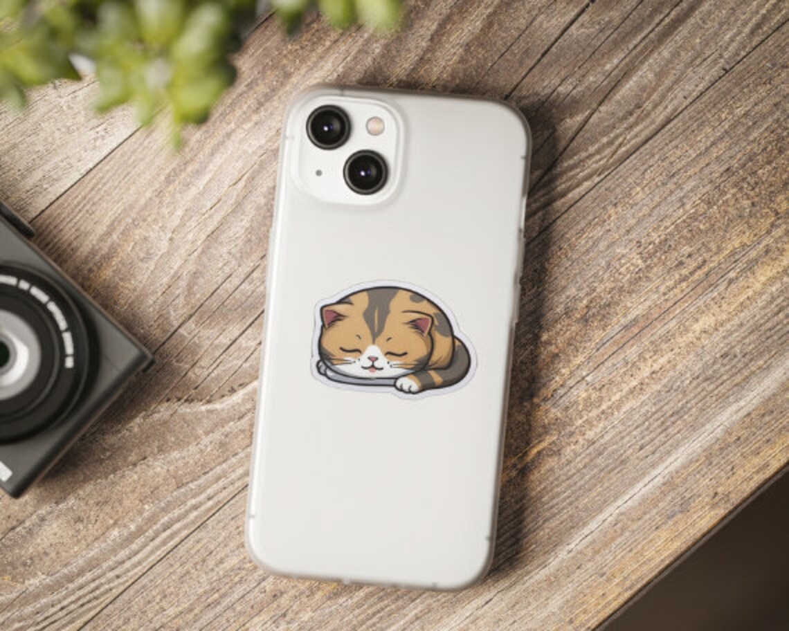 6PCS Adorable Sleeping Cat Stickers: Digital Pack for Cat Lovers - Etsy