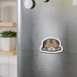 6PCS Adorable Sleeping Cat Stickers: Digital Pack for Cat Lovers - Etsy