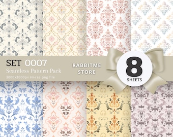 100 Pattern ,digital Pattern, Pattern Seamless, Pattern Bundle, Pastel ...