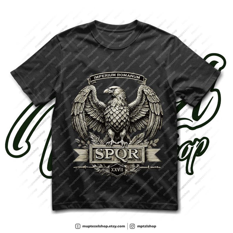 Roman Eagle Statue SPQR T-shirt Design for Printing, Sticker, Coffee ...