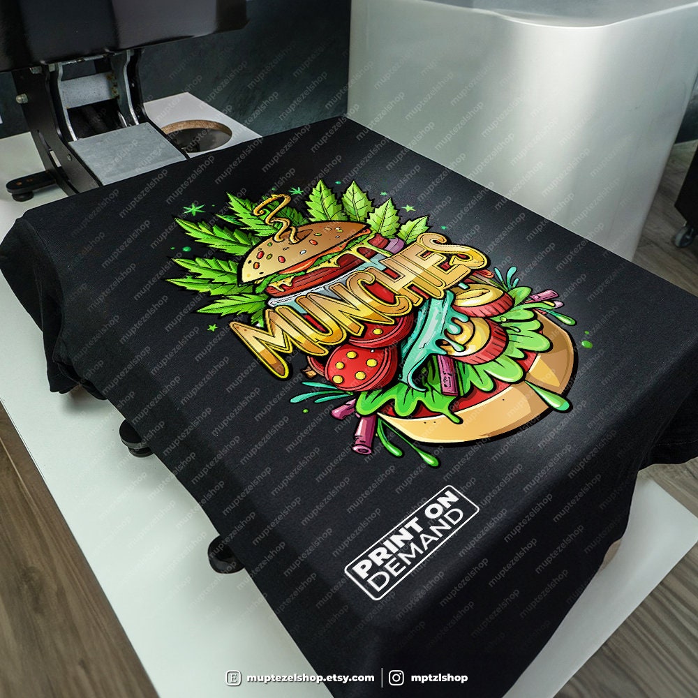 Munchies Burger Weed T-shirt Design for Printing, Sticker, High ...