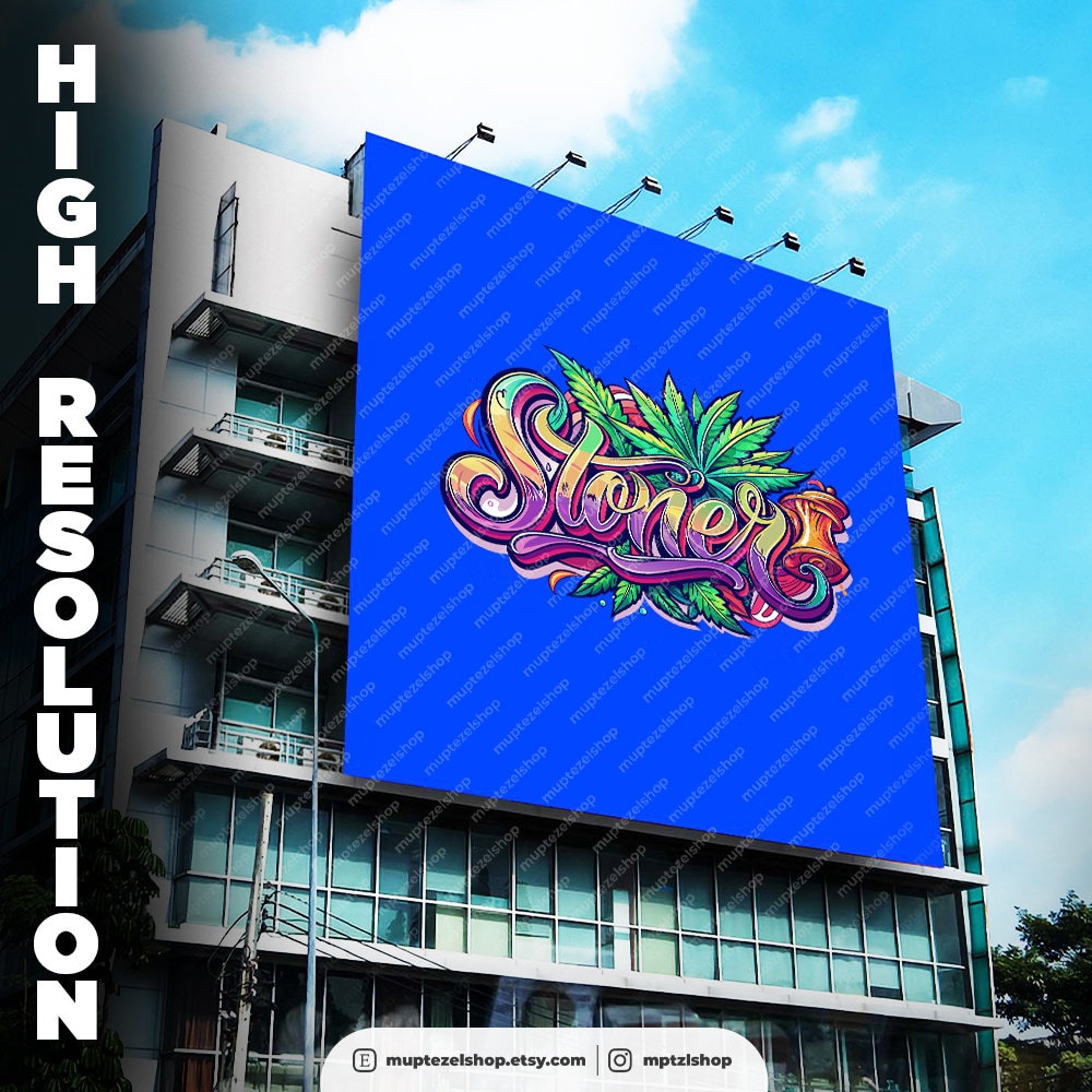 Colorful Stoner Weed T-shirt Design for Printing, Sticker, High ...