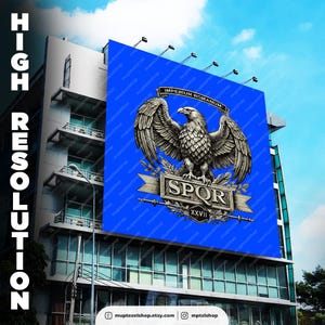 Roman Eagle Statue SPQR T-shirt Design for Printing, Sticker, Coffee ...