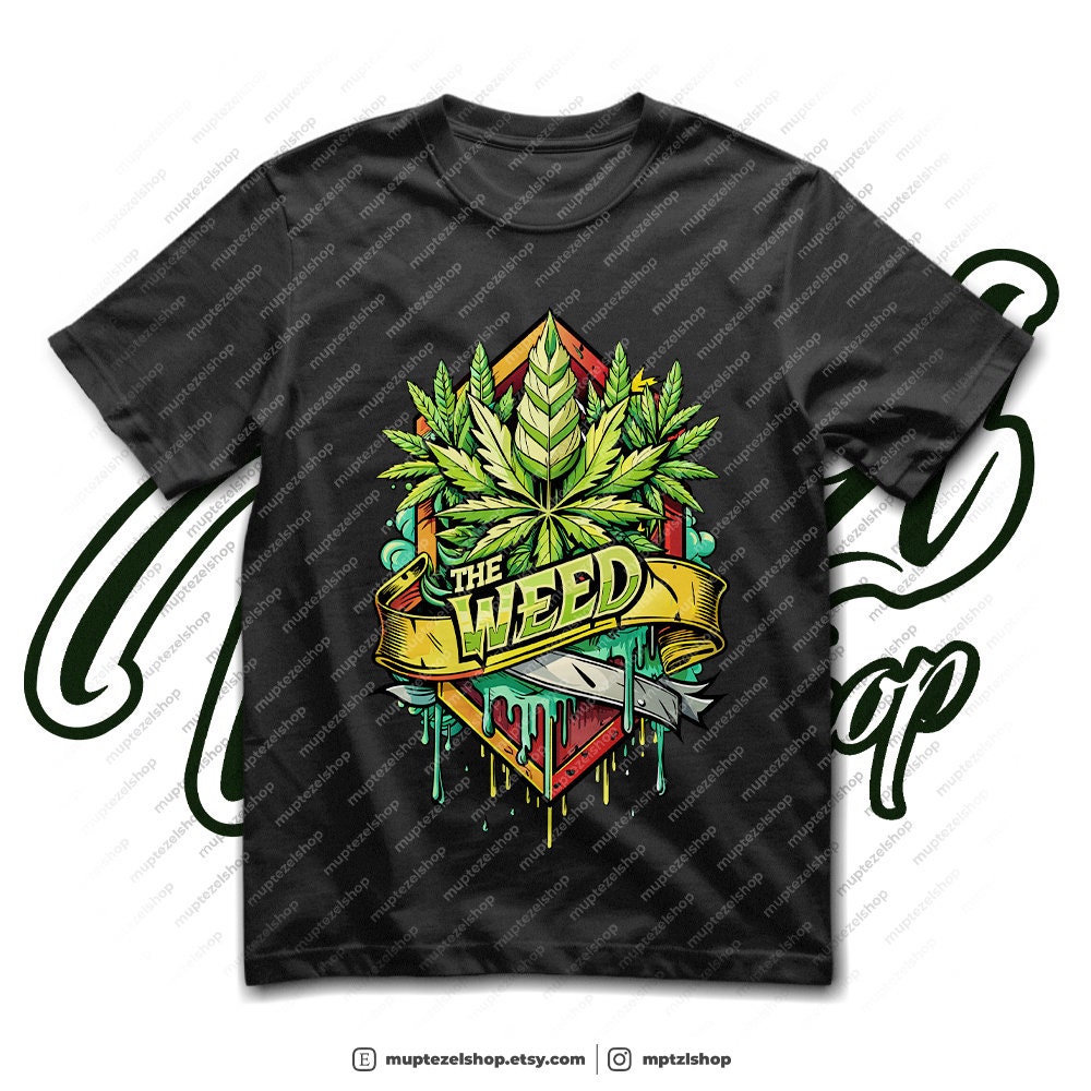 Cannabis Leaf Logo Weed T-shirt Design for Printing, Sticker, High ...