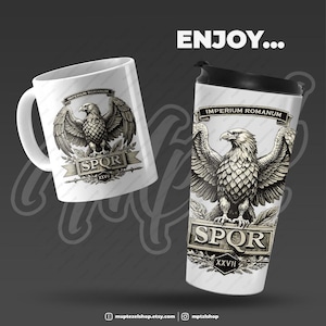 Roman Eagle Statue SPQR T-shirt Design for Printing, Sticker, Coffee ...