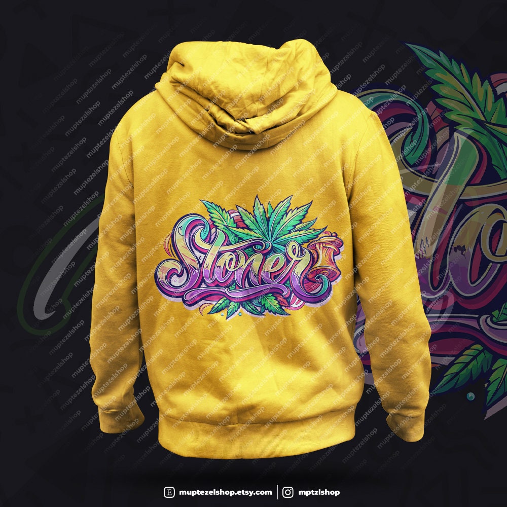 Colorful Stoner Weed T-shirt Design for Printing, Sticker, High ...