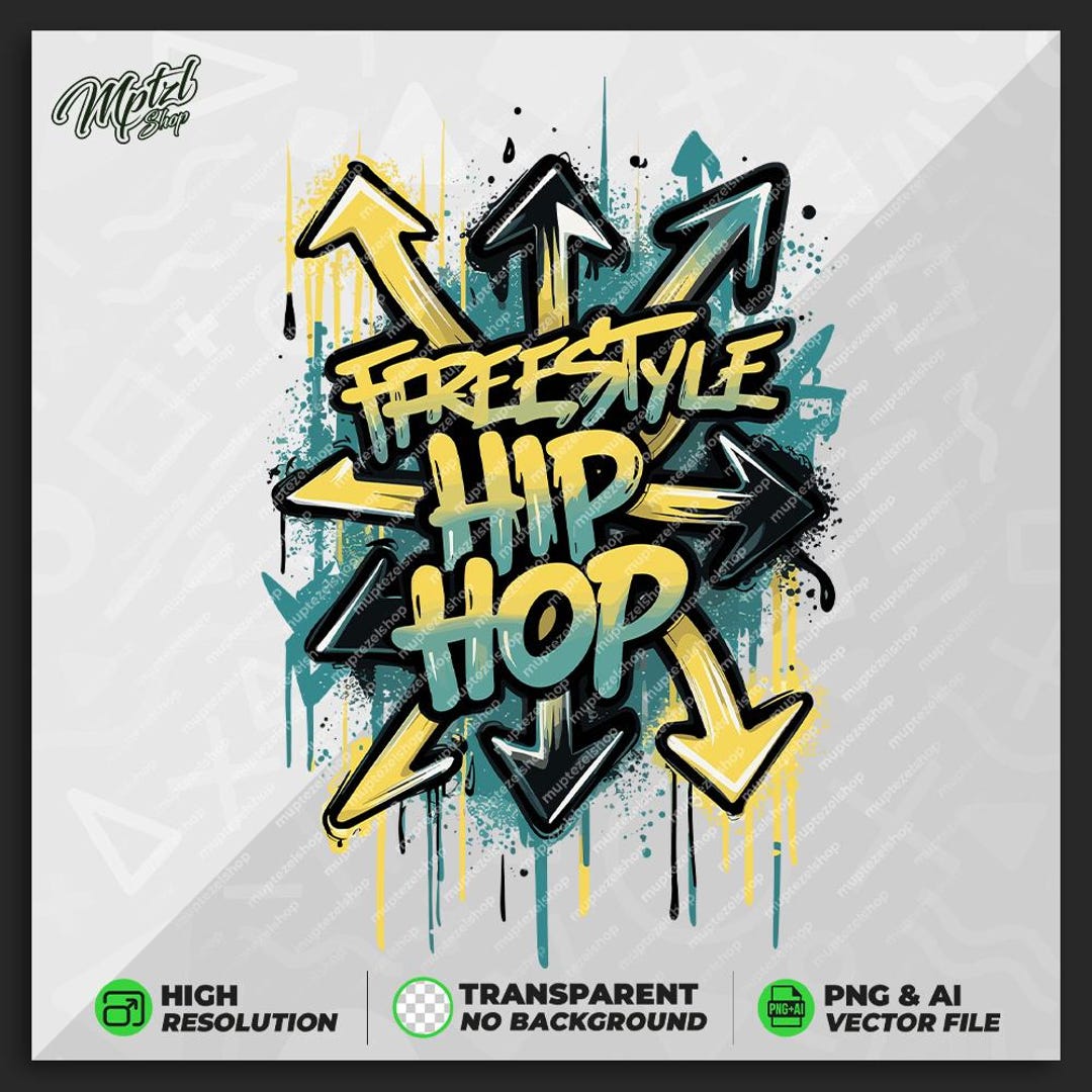 Arrows Freestylel Hip Hop T-shirt Design for Printing, Sticker, Coffee ...