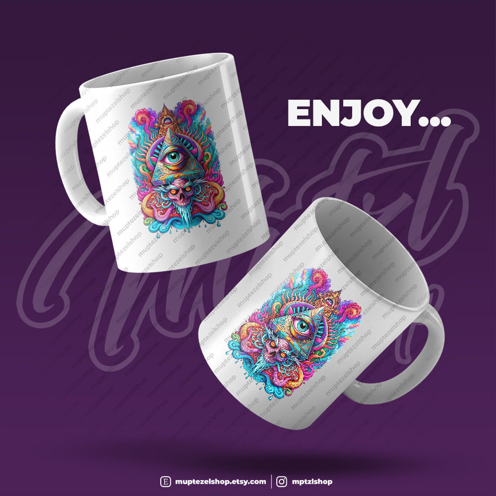 Eye Pyramid Psychedelic T-shirt Design for Printing, Sticker, High ...