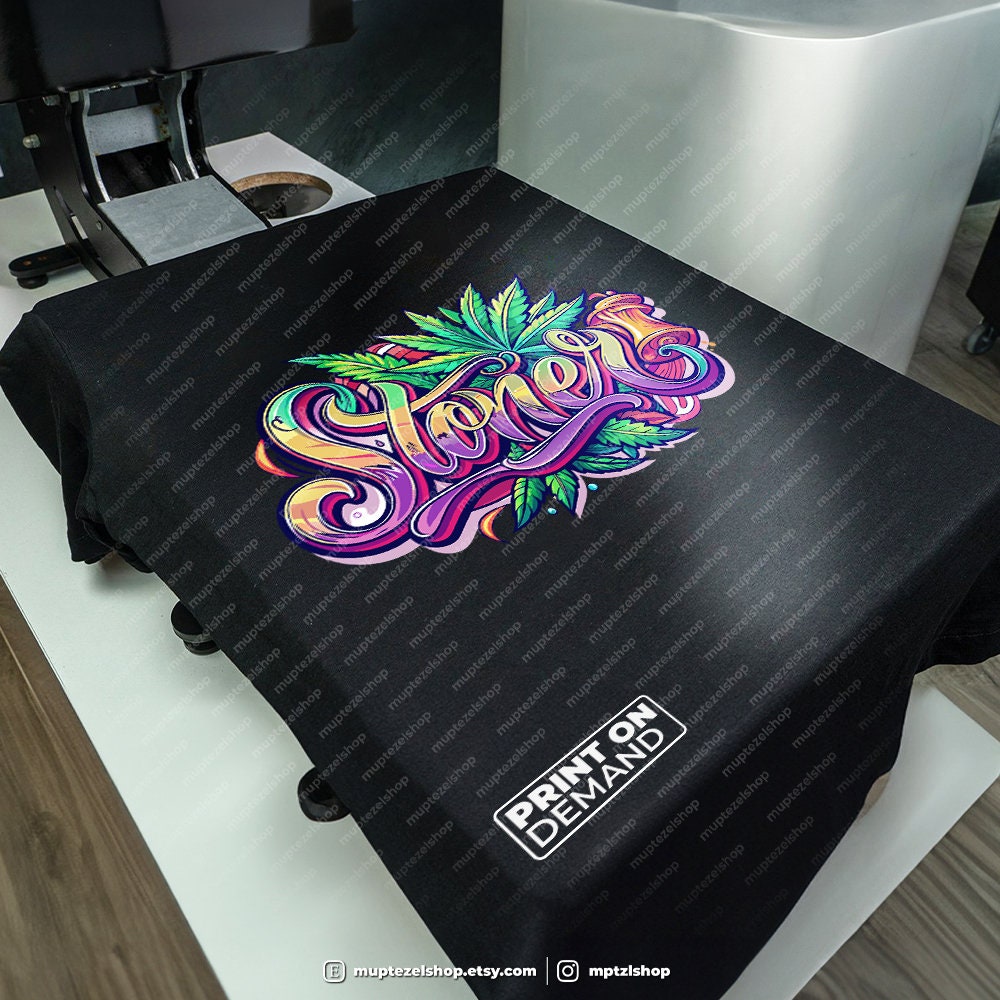 Colorful Stoner Weed T-shirt Design for Printing, Sticker, High ...
