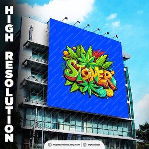 Stoner Weed T-shirt Design for Printing, Sticker, High Resolution ...