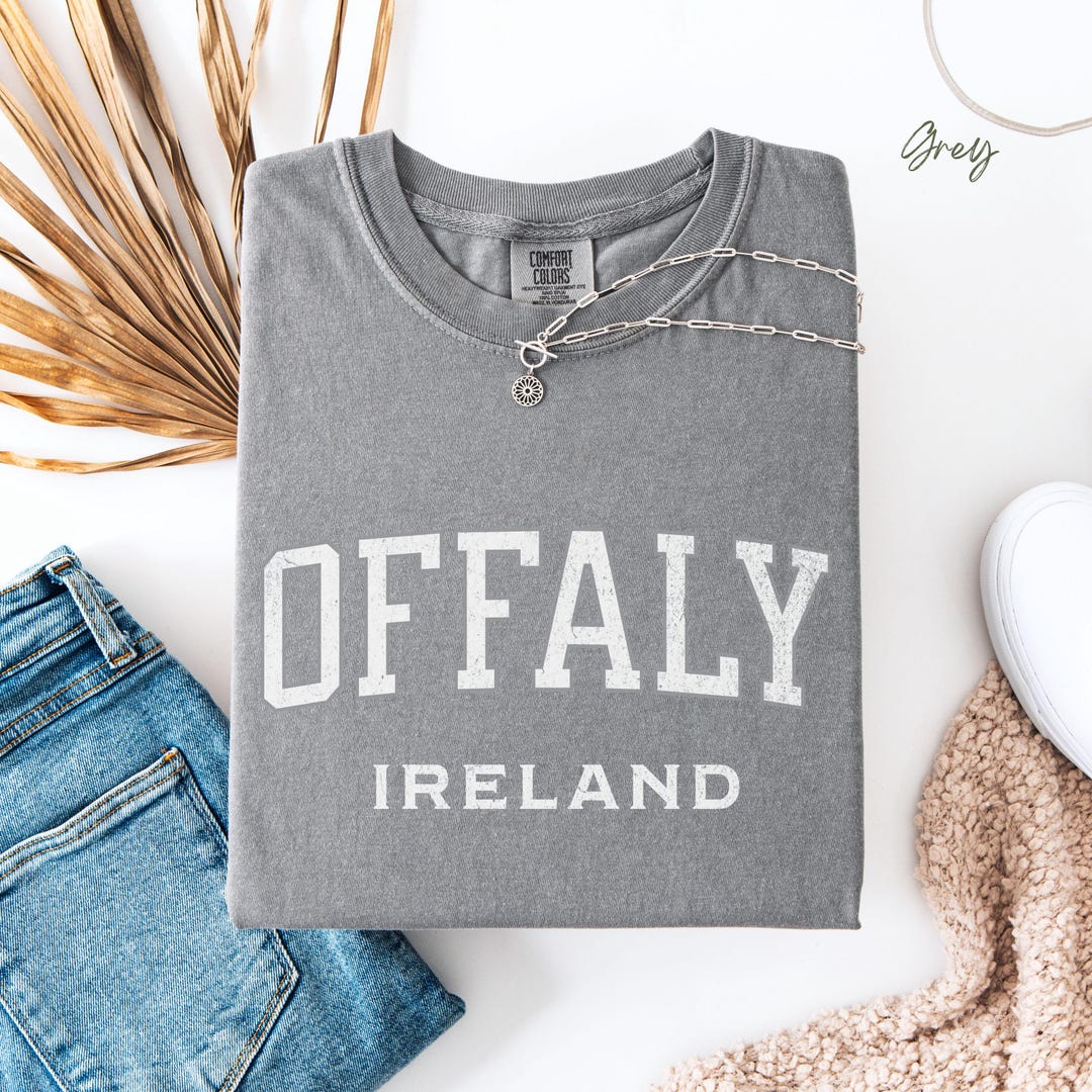 Comfort Colors Offaly Ireland T-shirt: Vintage Irish Travel Tee - Etsy