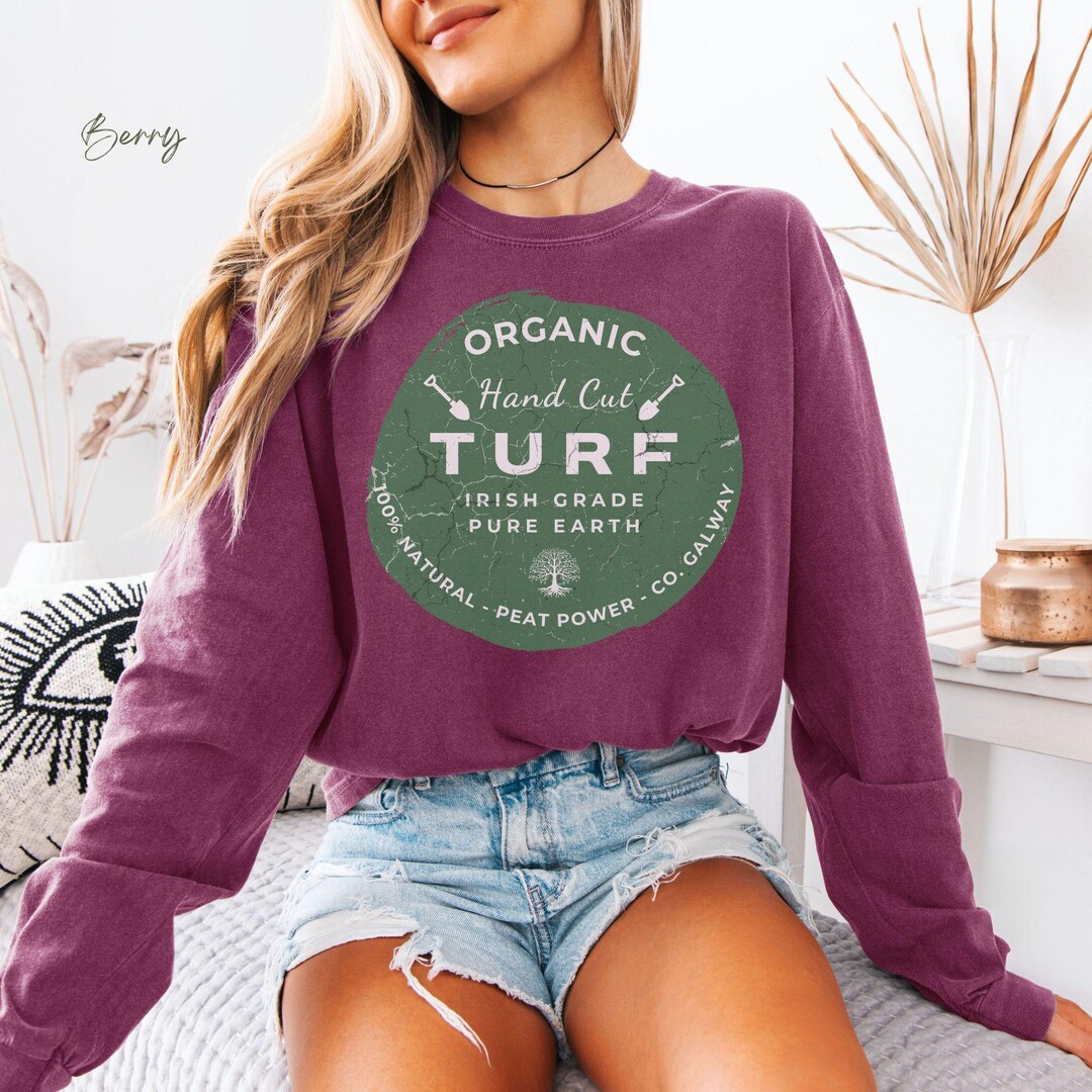 Funny Irish Turf Comfort Colors Long Sleeve Shirt: Vintage Galway Gift ...