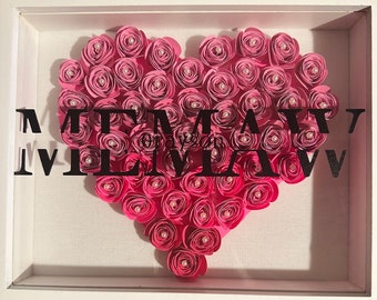 Heart Rose Shadow Box - Etsy