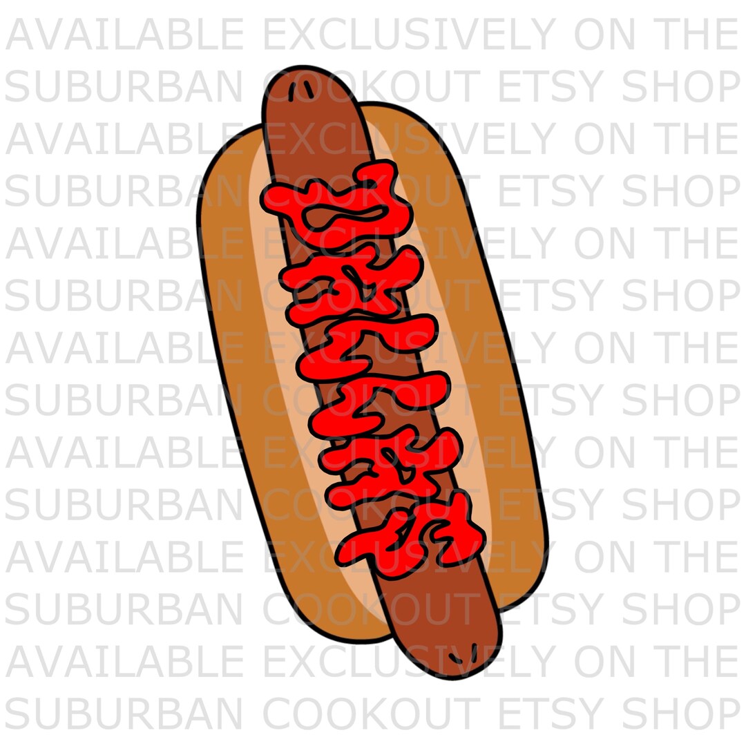 Dallas Suburban Cookout Hotdog Sticker - Etsy