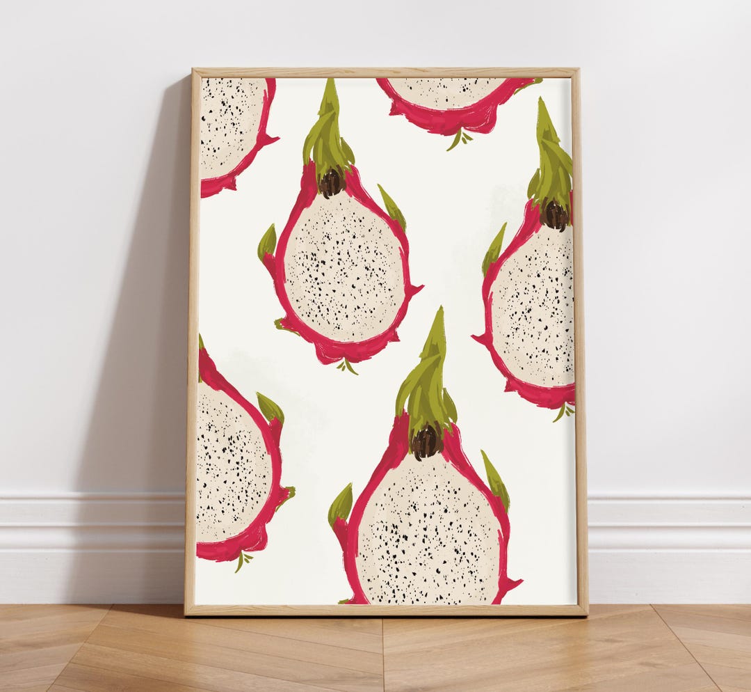 Dragon Fruit Wall Art, Maximalist Decor Poster, Printable Poster ...