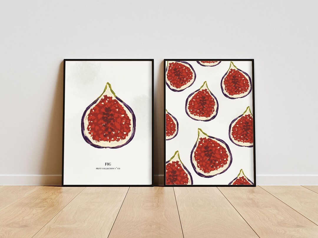 Set of 2 Fig Posters, Printable Posters. Instant Digital Download, Wall ...