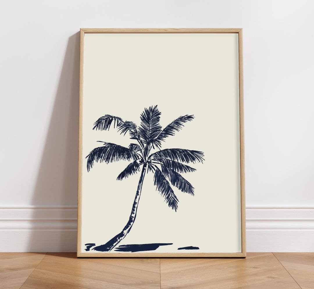 Minimalist Palm Tree Poster, Wall Decoration, Digital Download - Etsy